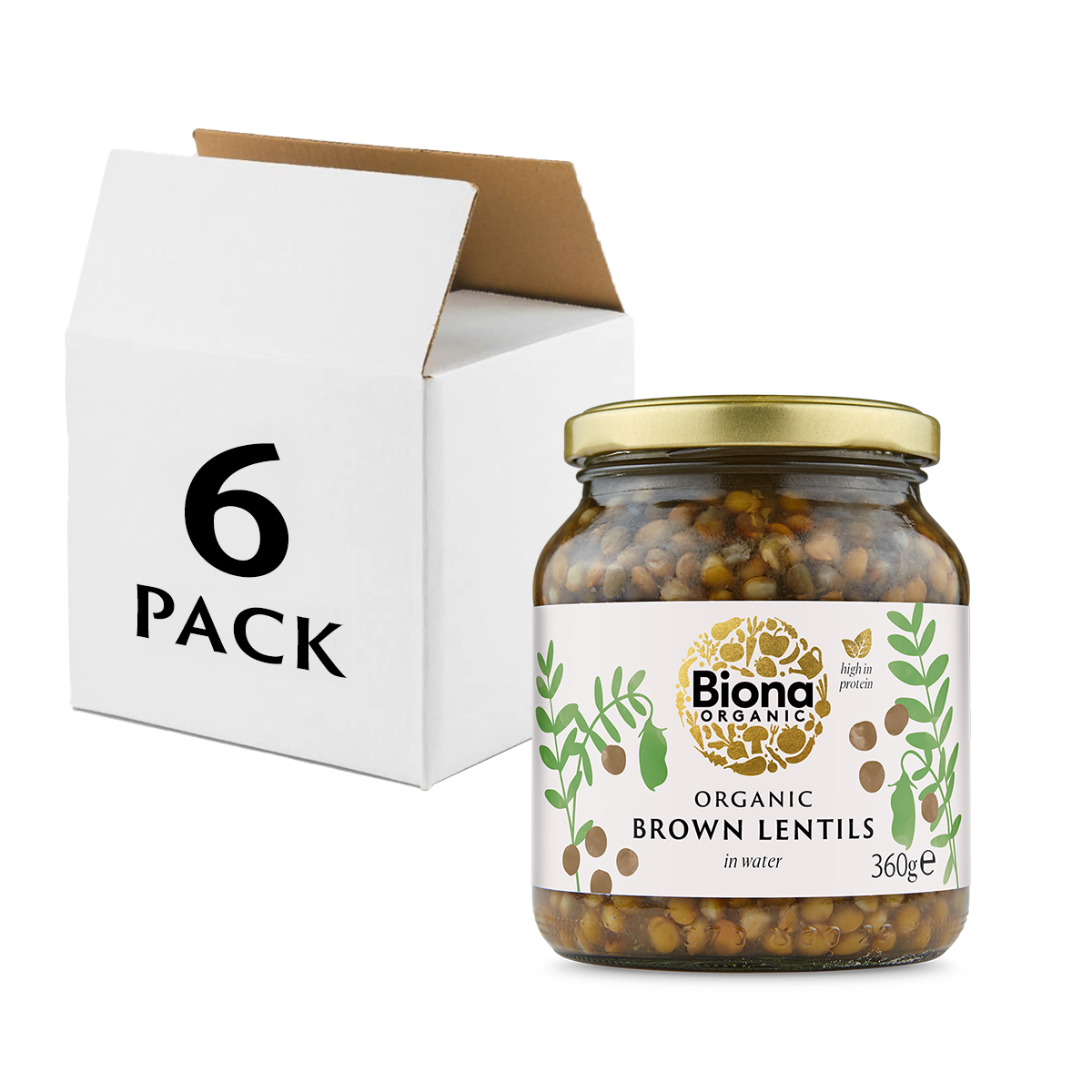 BROWN LENTILS 360G - 6-PACK – Biona