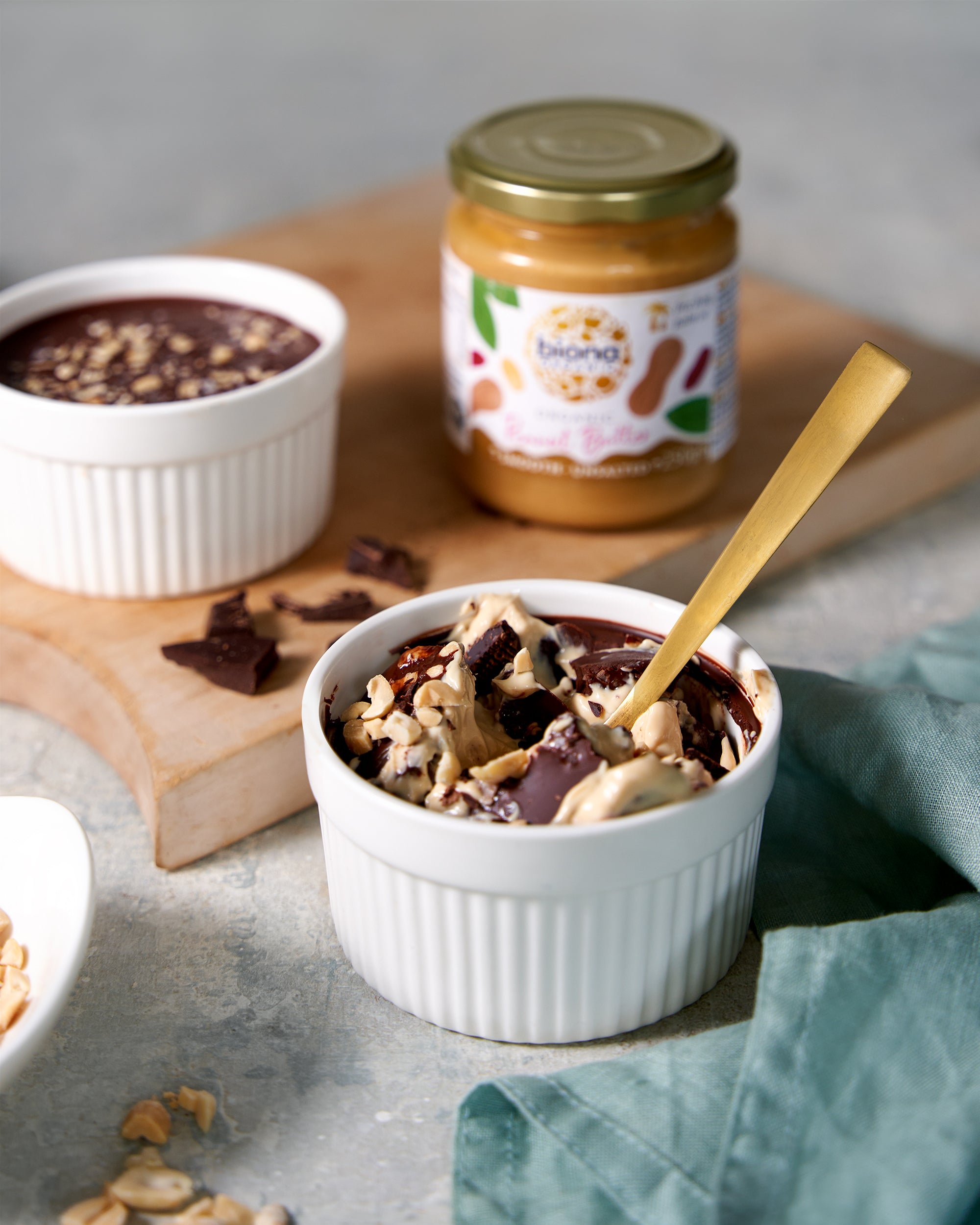 Vegan Peanut Butter Magic Shell Yoghurt Cups – Biona