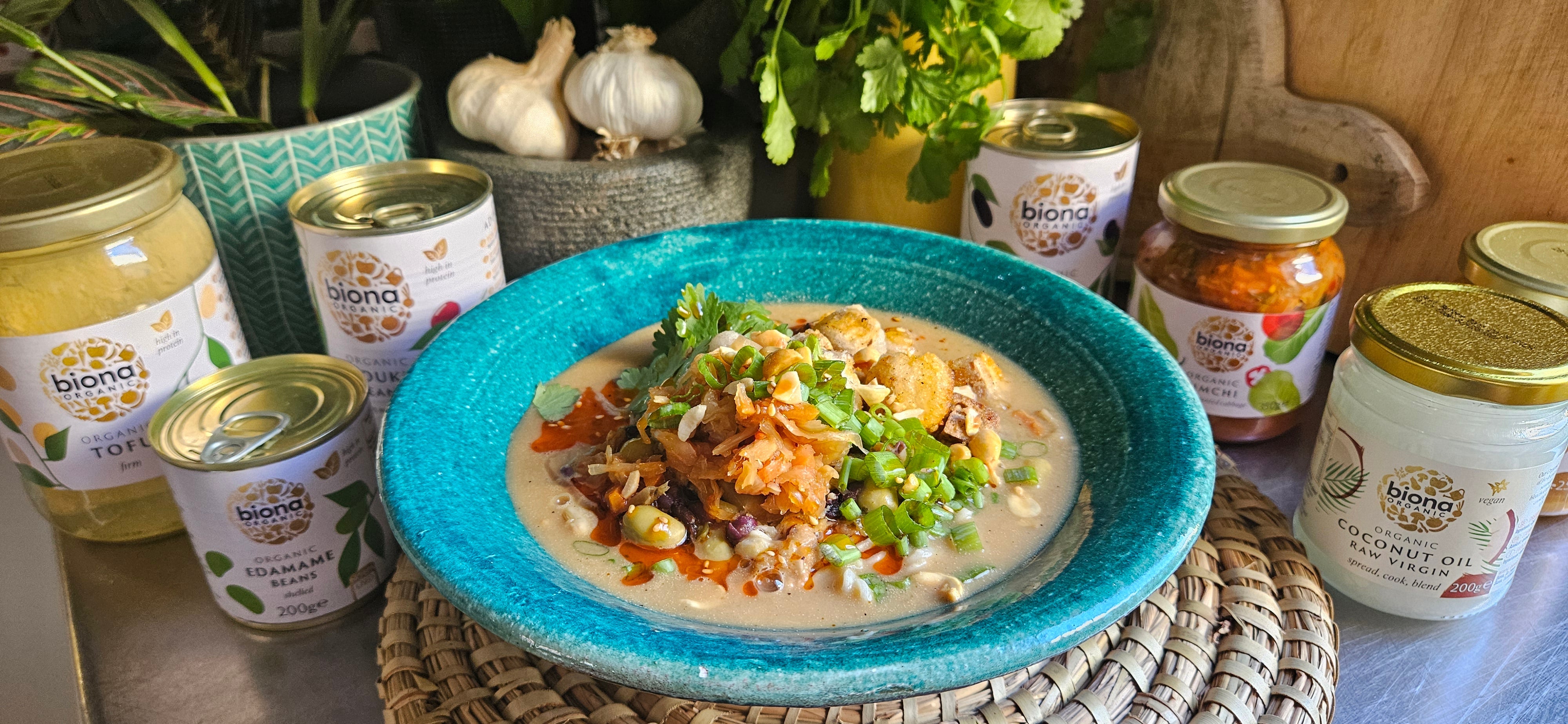 Mixed Bean Nutty Noodle Ramen with Crispy Tofu & Kimchi by Erica Drum ...